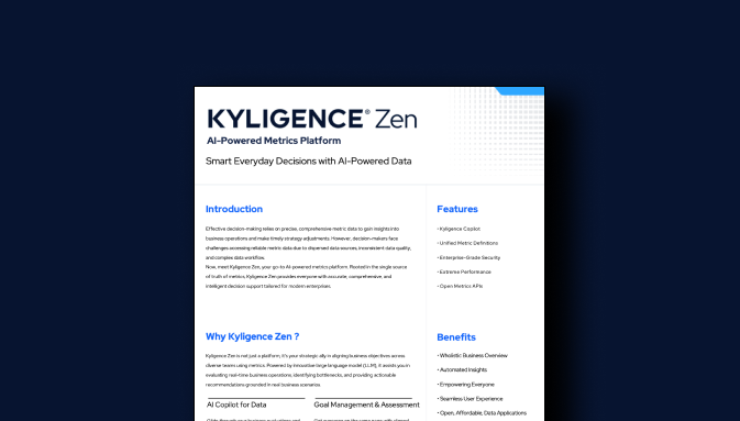 Kyligence Zen | Download AI-powered Metrics Platform Product Overview